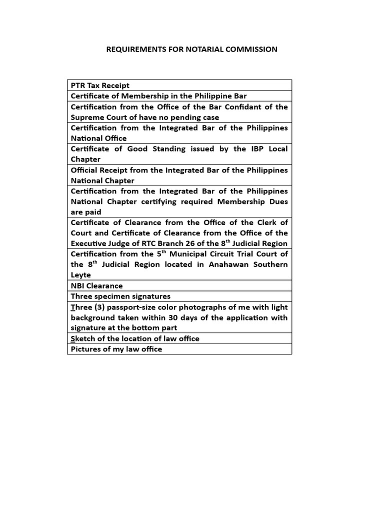 Notarial Commission Requirements Guide | PDF