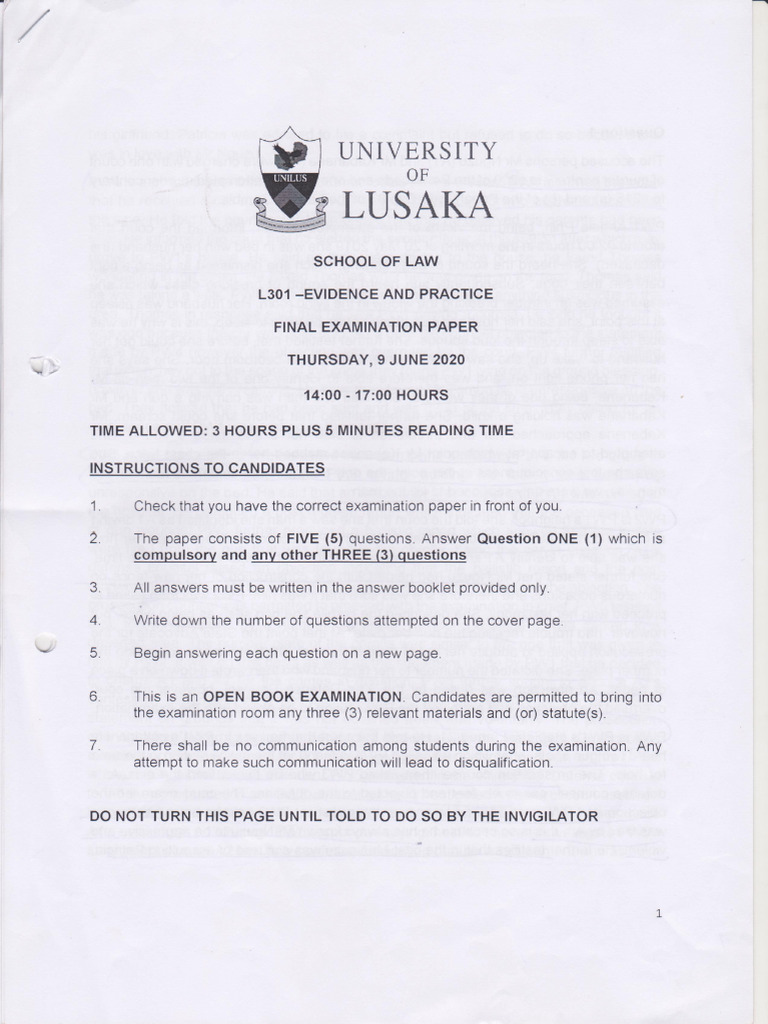 Law of Evidence | PDF