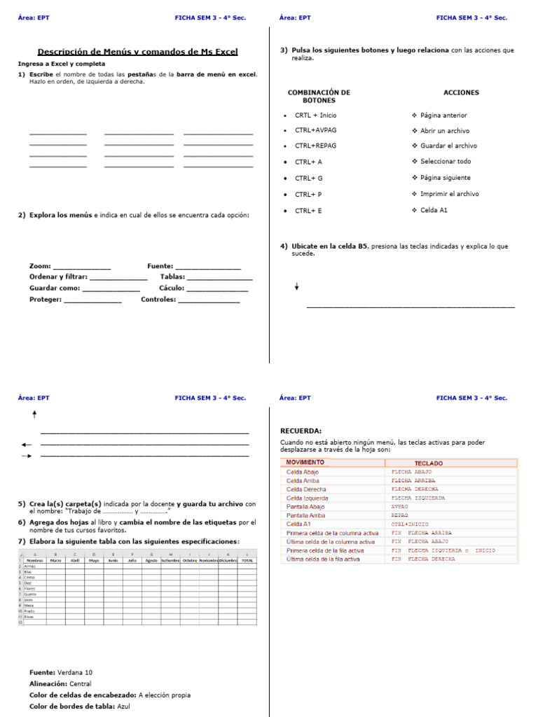Ficha - Sem 3 - 4° Ept | PDF | Software | Informática