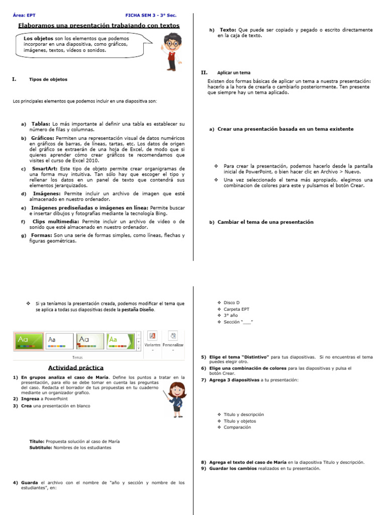 Ficha - Sem3 - 3° Ept | PDF | Imagen | Microsoft PowerPoint
