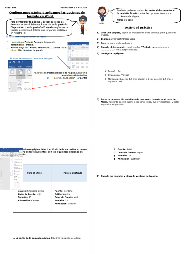 FICHA - SEM3 - 1° y 2° EPT | PDF