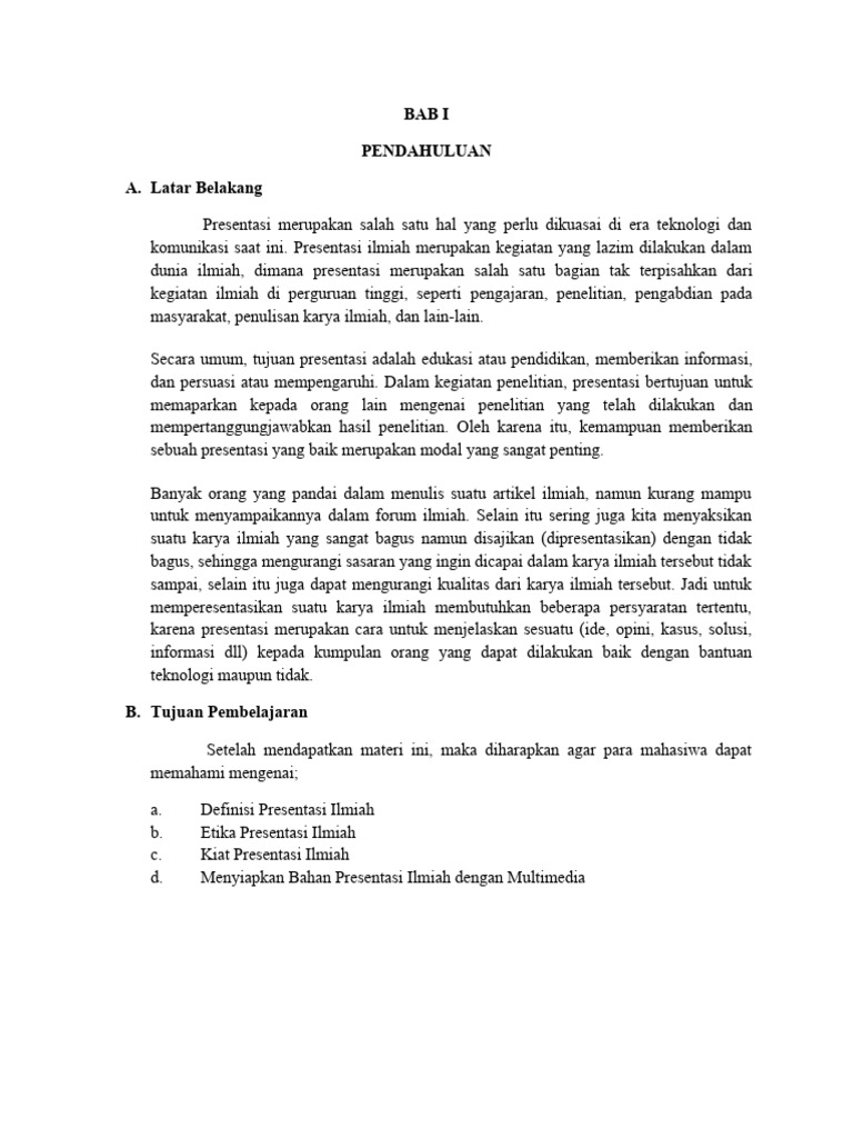 Materi Presentase Ilmiah | PDF | Karier & Perkembangan | Sains & Matematika