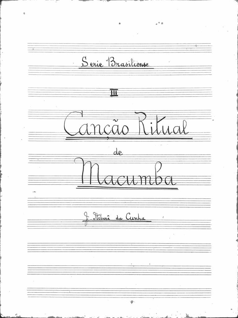J. Itiberê Da Cunha - Canção Ritual de Macumba | PDF