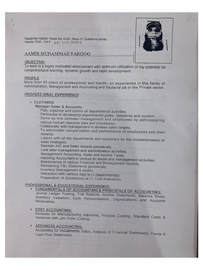 CV - Aamir Farooq | PDF