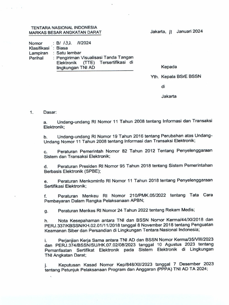 Surat Kasad Visualisasi Tte | PDF