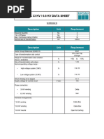 2000KVA Transformer Data Sheet | PDF | Transformer | Physical Quantities
