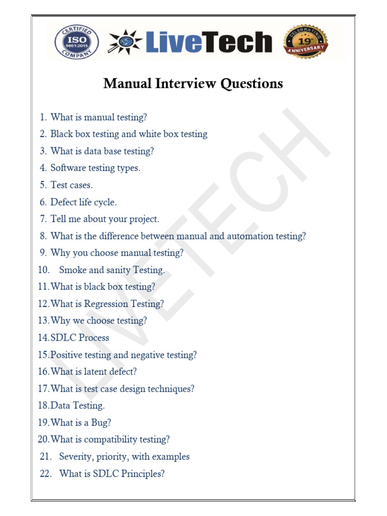 manual-interview-questions-new | PDF