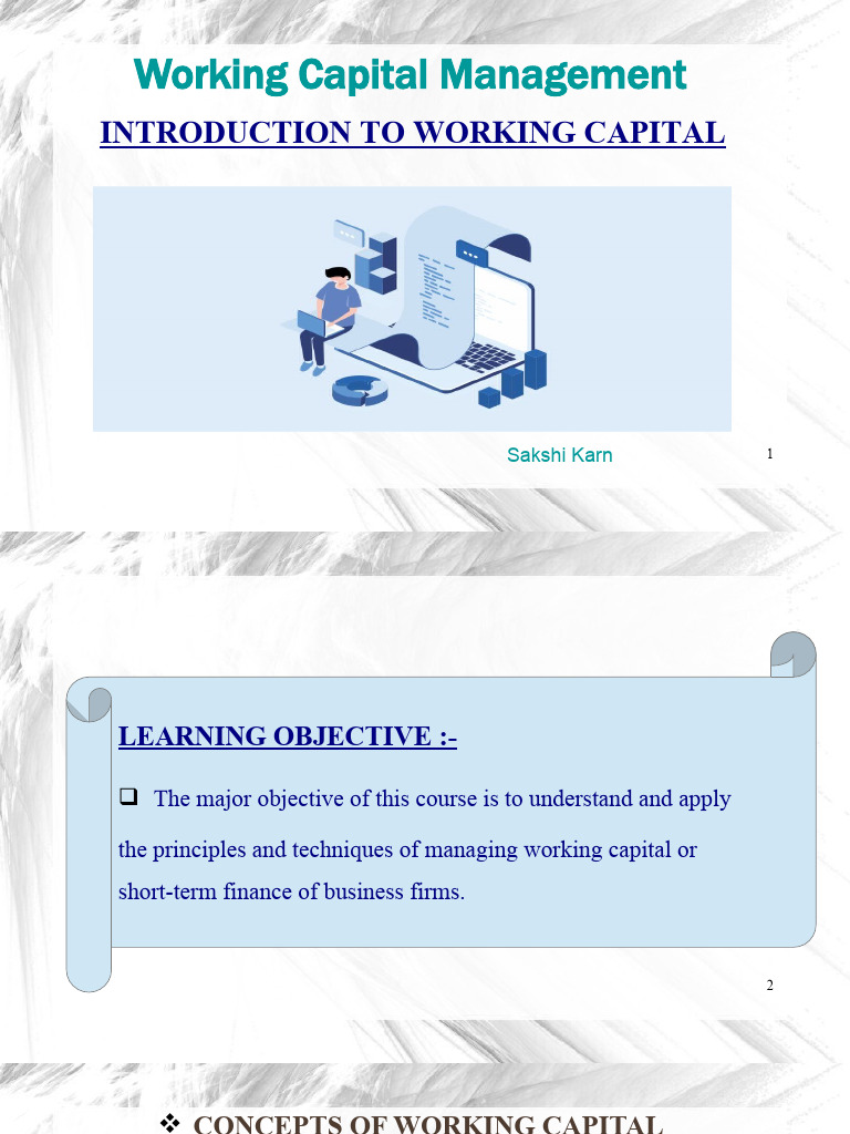 Introduction To Working Capital | PDF