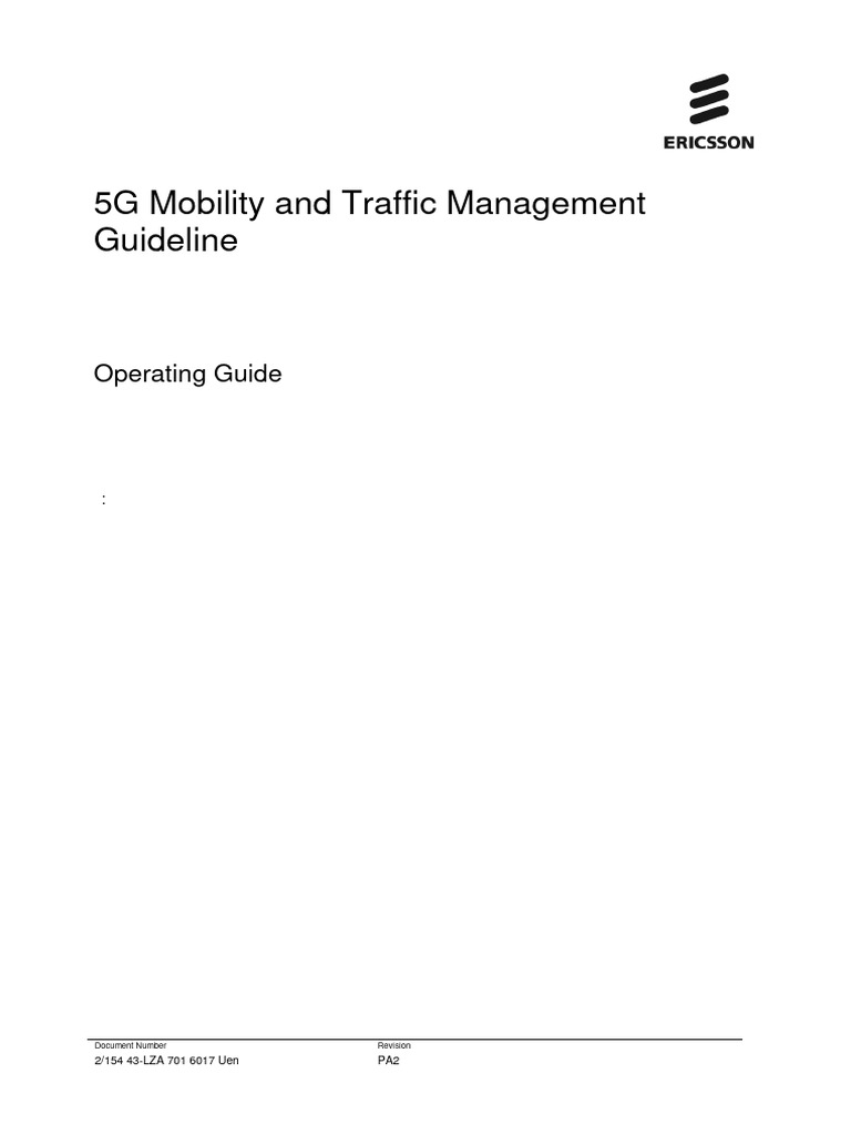 5G Mobility and Traffic Management Guideline | PDF | Telecommunications | Networking Standards