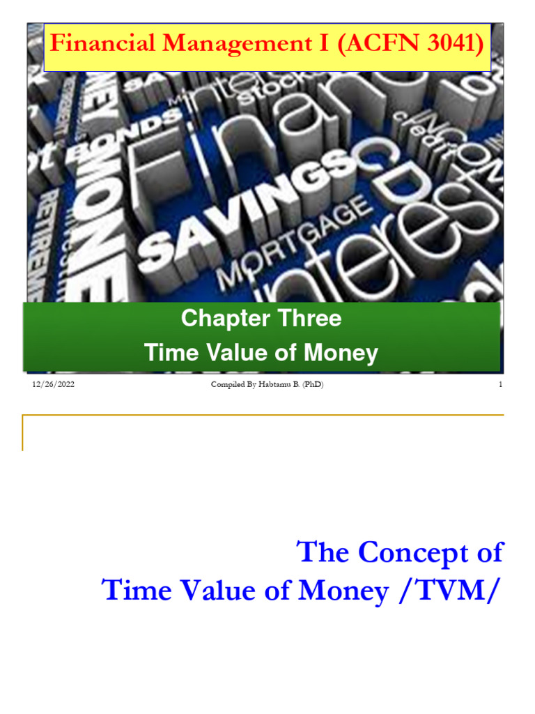 FM - CH - 3 - TVM | PDF | Present Value | Discounting