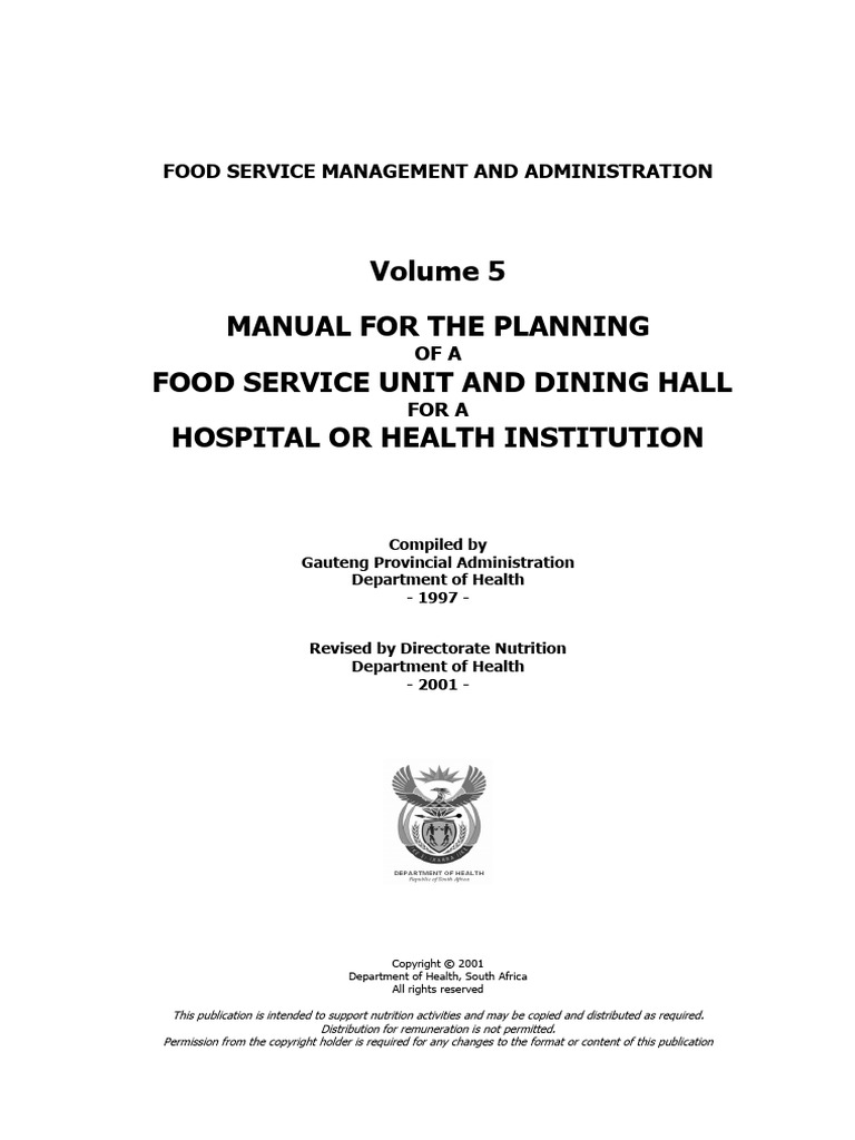 FSM SOP Volume 5 | PDF | Tableware | Foodservice