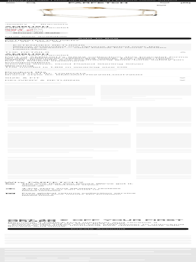 AMBUSH Safety-Pin Bracelet - Farfetch | PDF