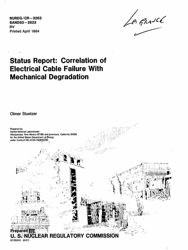 Nuclear Cable Failure Analysis | PDF | Creep (Deformation) | Electrical ...