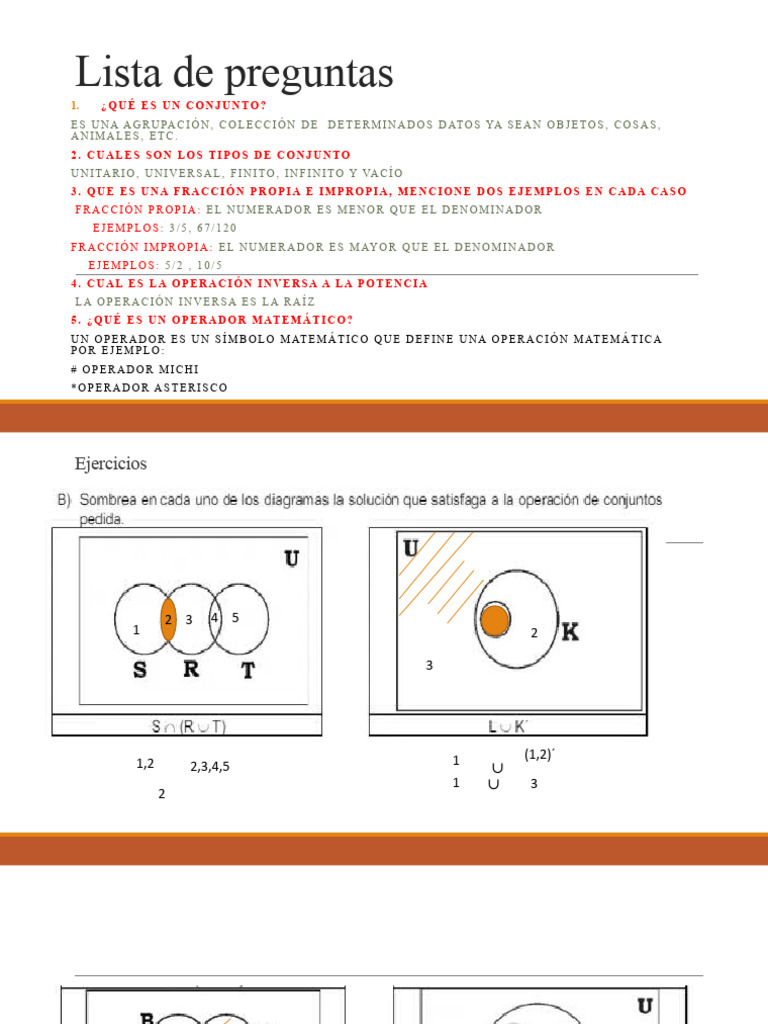 Lista de Preguntas MATEMATICAS | PDF