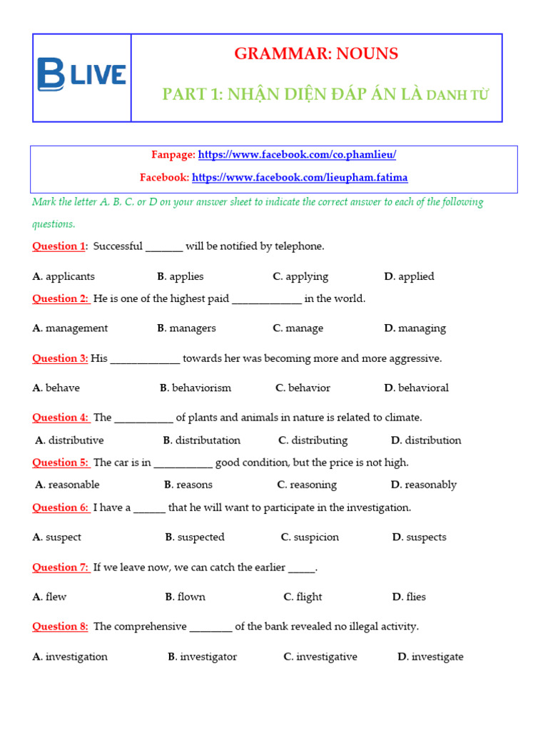 Understanding Nouns in English Grammar | PDF