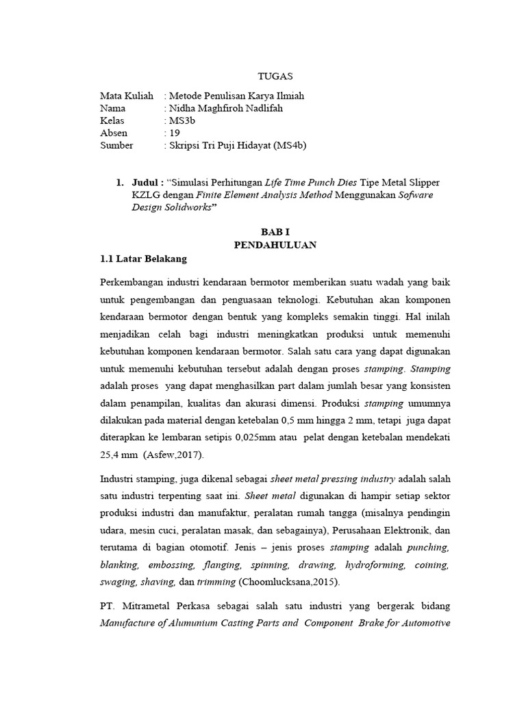 Metode Penulisan Karya Ilmiah | PDF