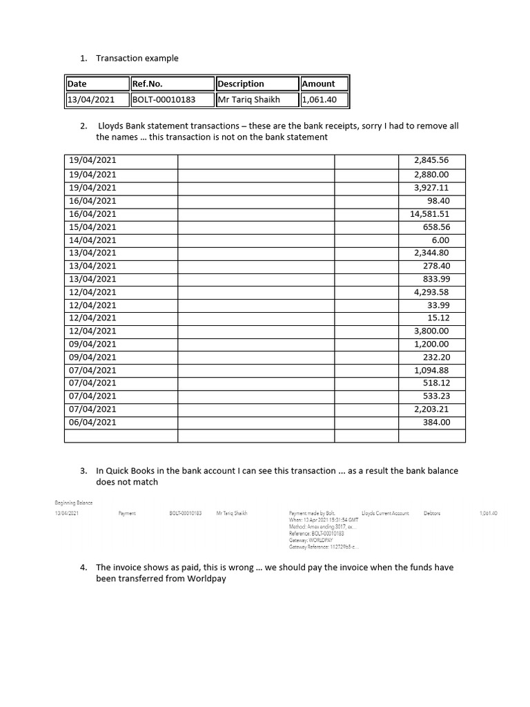 Transaction Example | PDF | Receipt | Invoice