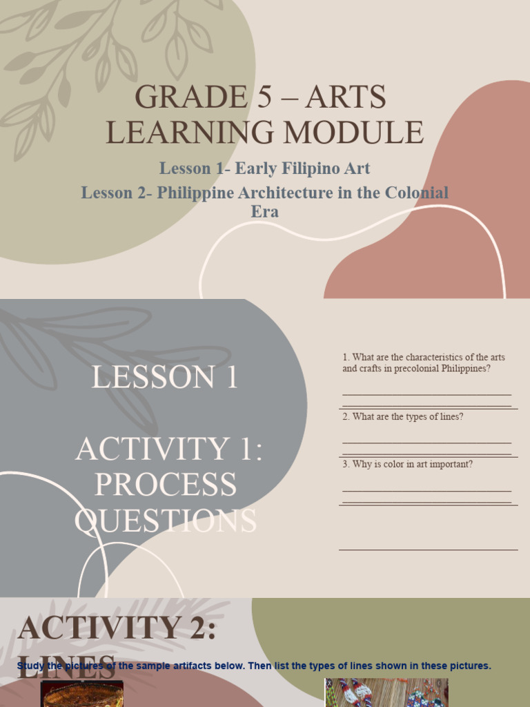 Grade 5 – Arts Activities | PDF | Philippines | Optics