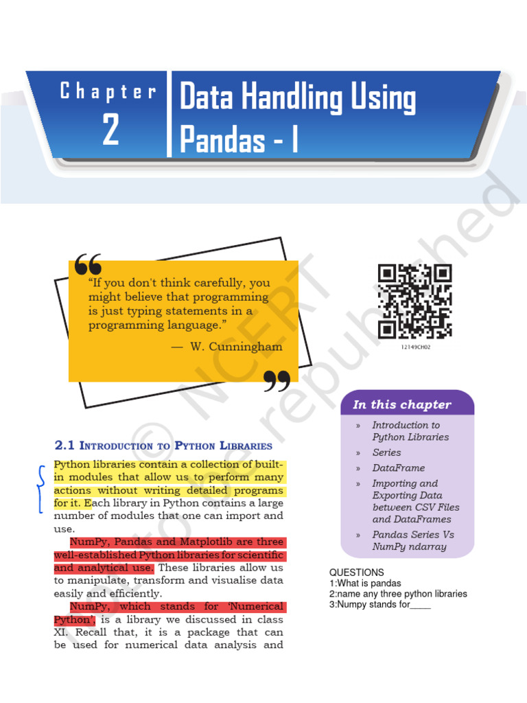 Ip Chapter 1 | PDF | Python (Programming Language) | Database Index