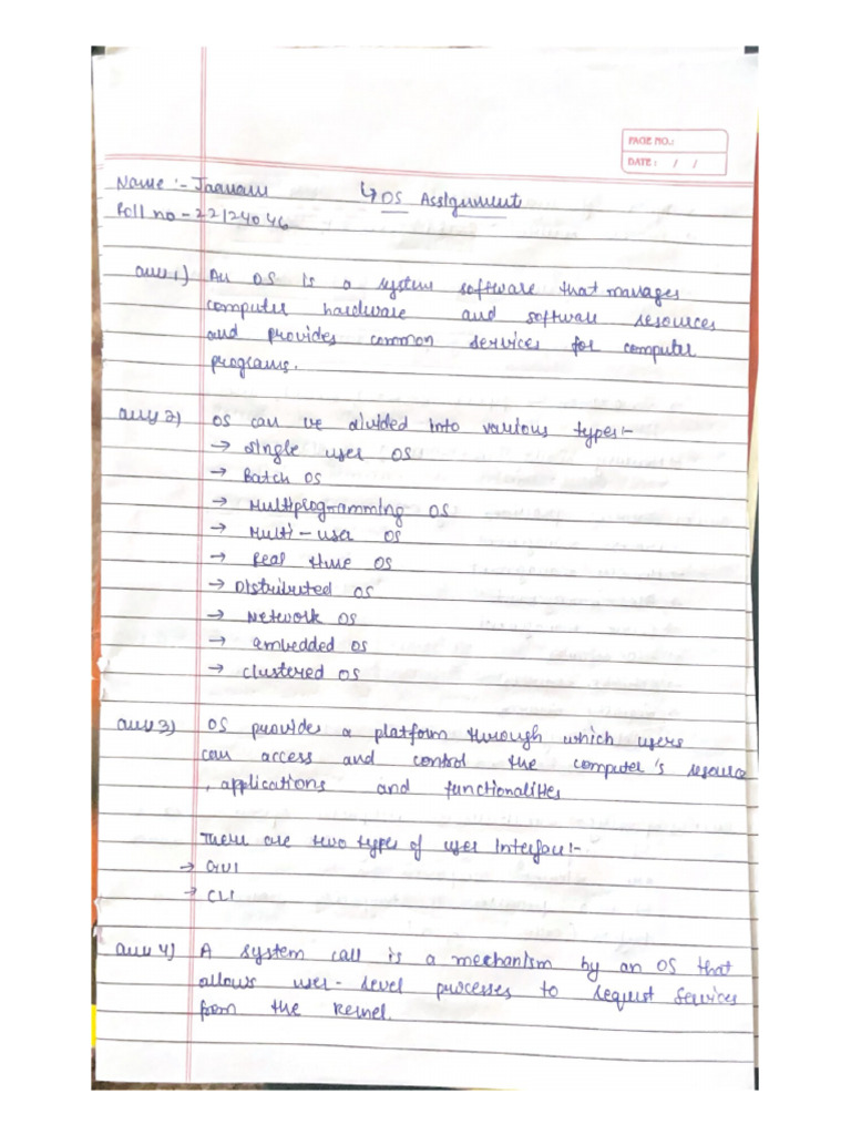 OS Assignment | PDF