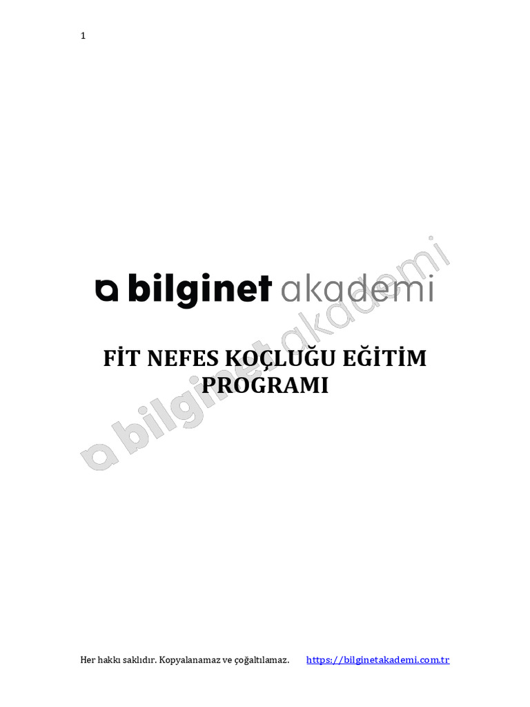Fit Nefes Koclugu Egitim Dokumani | PDF