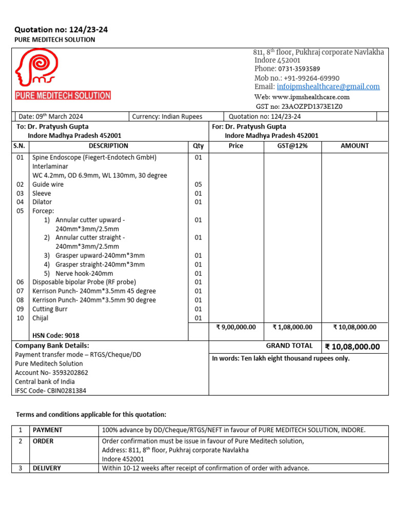Interlaminar Quotation No. 124 23-24 | PDF | Payments | Economies