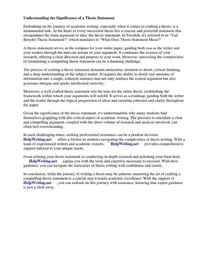 Crafting Effective Thesis Statements | PDF | Thesis | Essays
