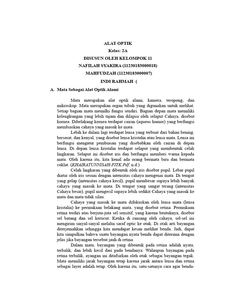 Paper Ipa Alat Optik | PDF | Griya & Taman | Sains & Matematika