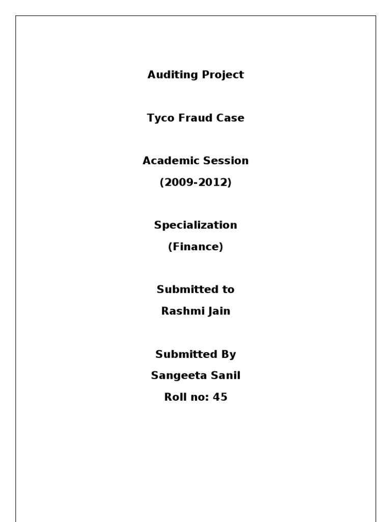 Tyco Fraud Case | PDF | Insider Trading | Board Of Directors