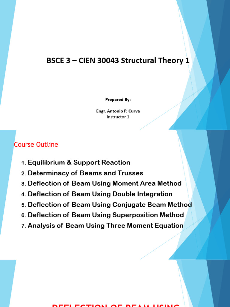 Structural Theory 1 (Double Integration Method) | PDF | Beam (Structure) | Bending