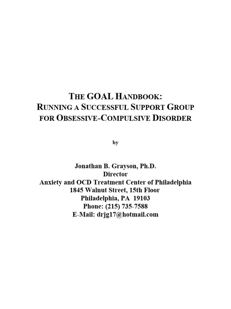 OCD GOAL Manual | PDF | Obsessive–Compulsive Disorder | Cognitive Behavioral Therapy