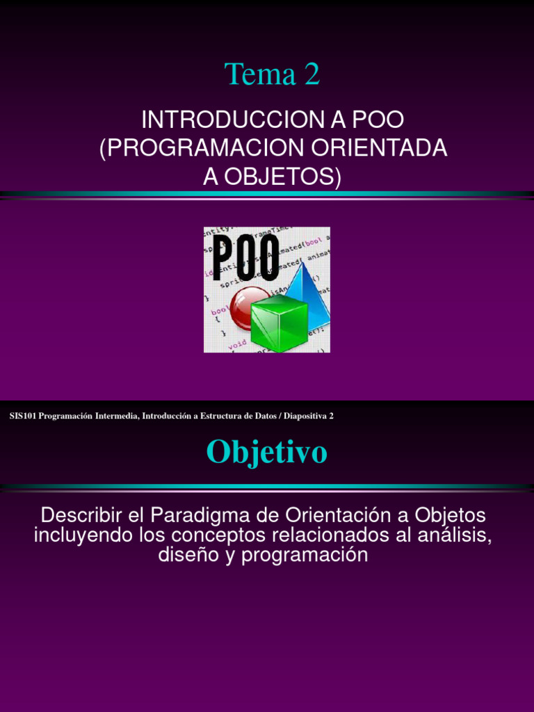 02-B - Principios Programación Orientada A Objetos POO | PDF