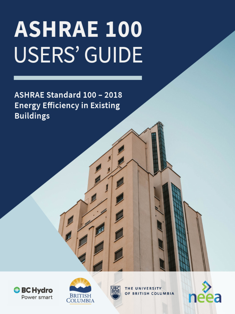 ASHRAE 100 Users Guide | PDF | Building Insulation | Efficient Energy Use