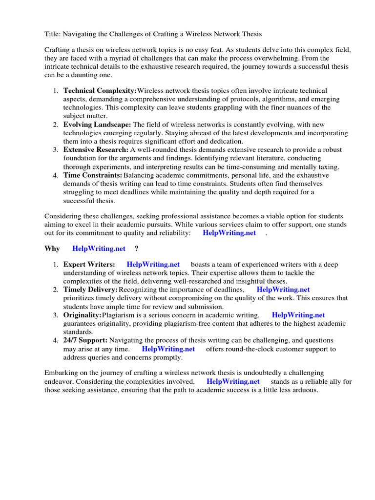 Wireless Network Thesis Topics | PDF | Computer Network | Wi Fi