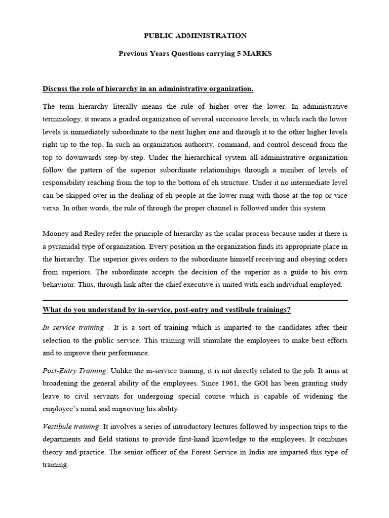 Public Administration Key Concepts Explained | PDF | Leadership ...