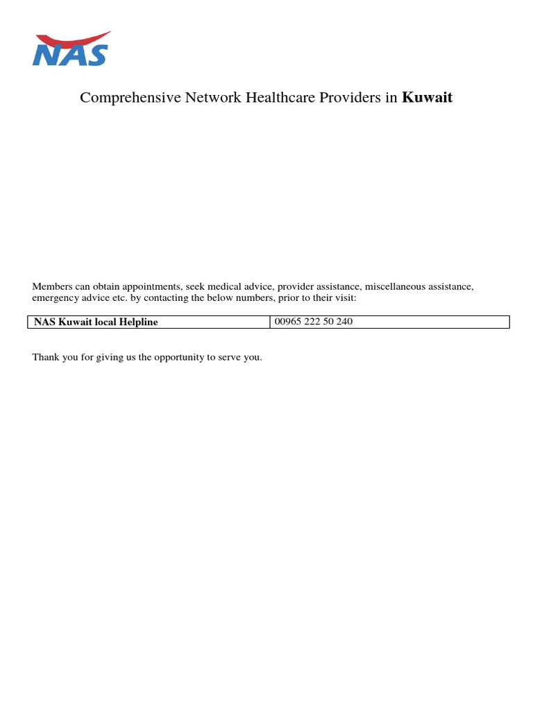 KUWAIT Healthcare-Provider-Network-Directory | PDF | Kuwait | Medical ...