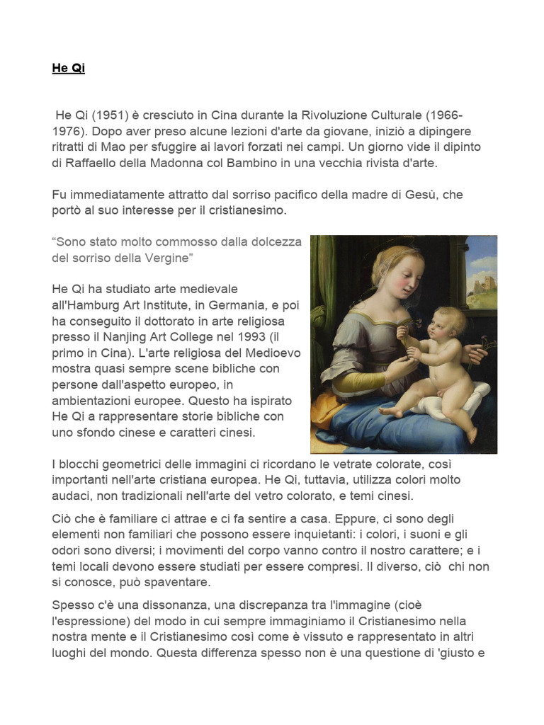 He Qi: Arte Cristã Chinesa Inovadora | PDF