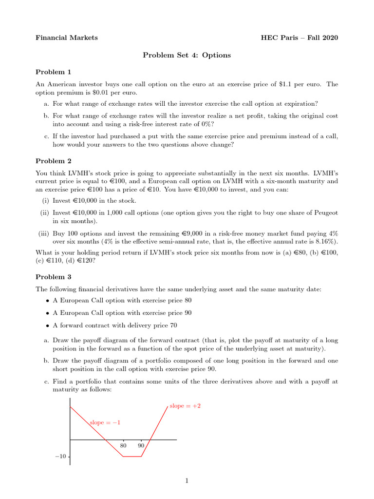 FM Prob Set4 Options A | PDF | Option (Finance) | Derivative (Finance) FM Prob Set4 Options A | PDF | Option (Finance) | Derivative (Finance)