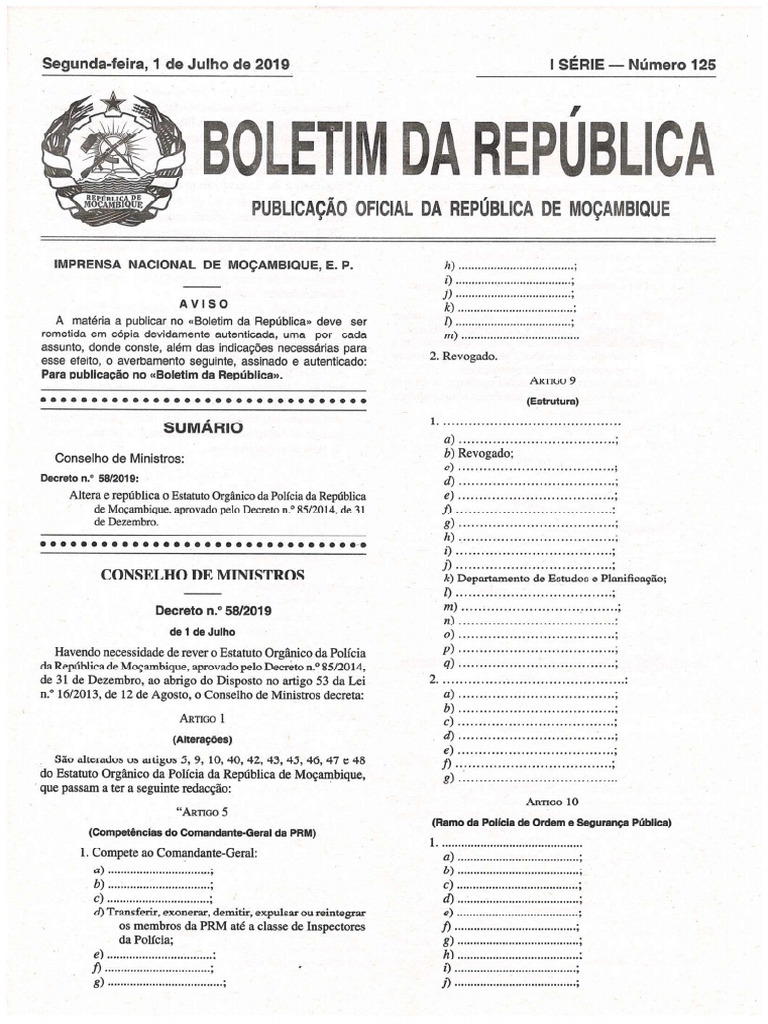 Estatuto Organico Prm 2019 | PDF