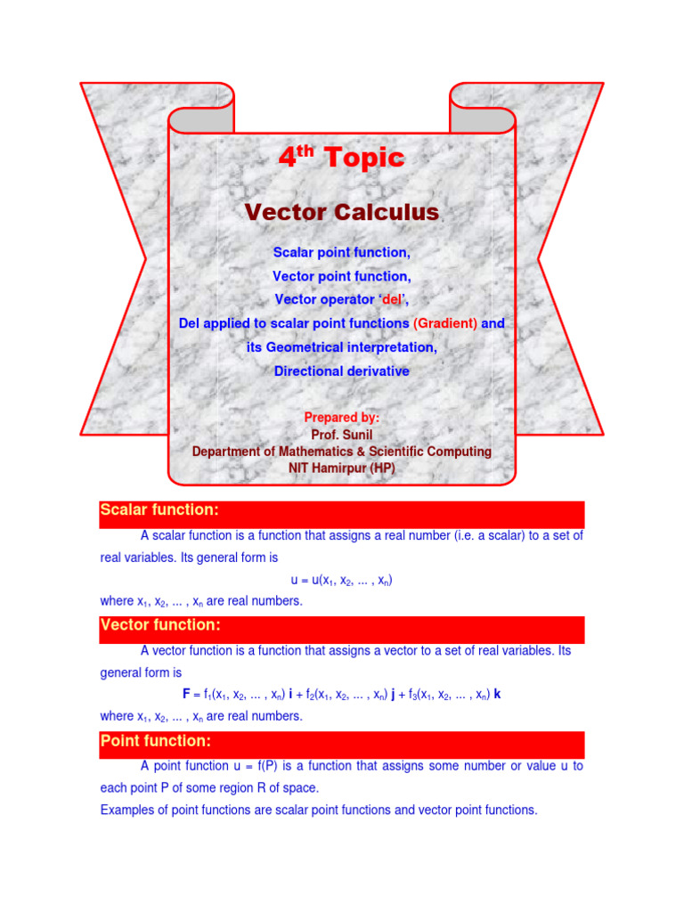 Vector | PDF | Gradient | Euclidean Vector