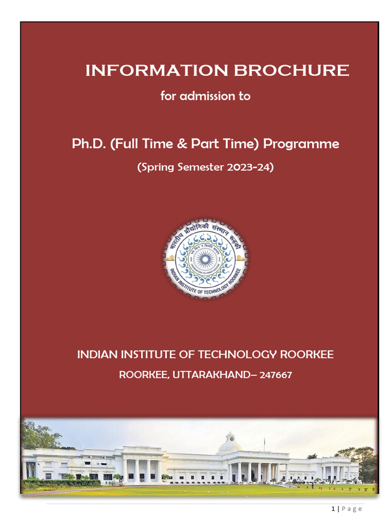 PHD Info. Brochure Spring 2023 | PDF
