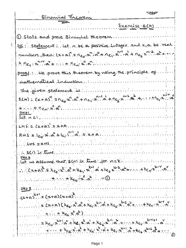 Binomial Theorem - 1 | PDF