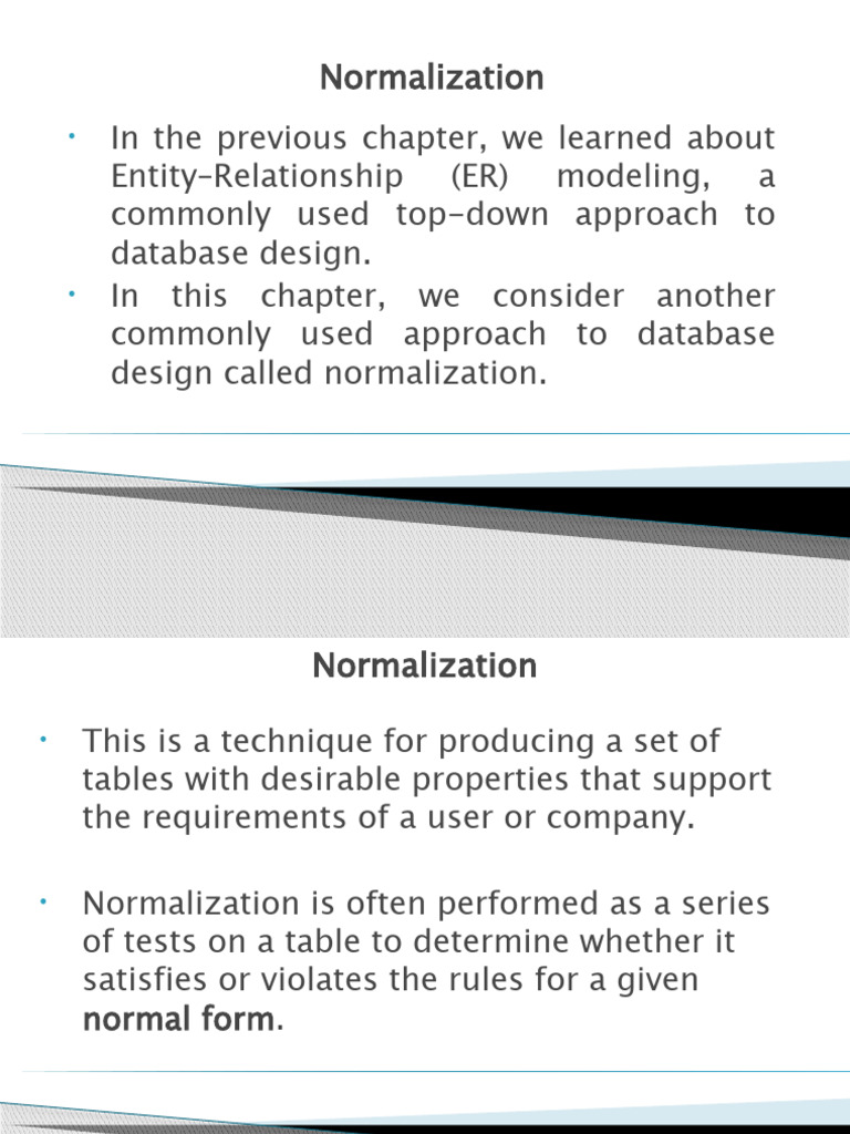 Lesson 3 Normalisation (1) | PDF
