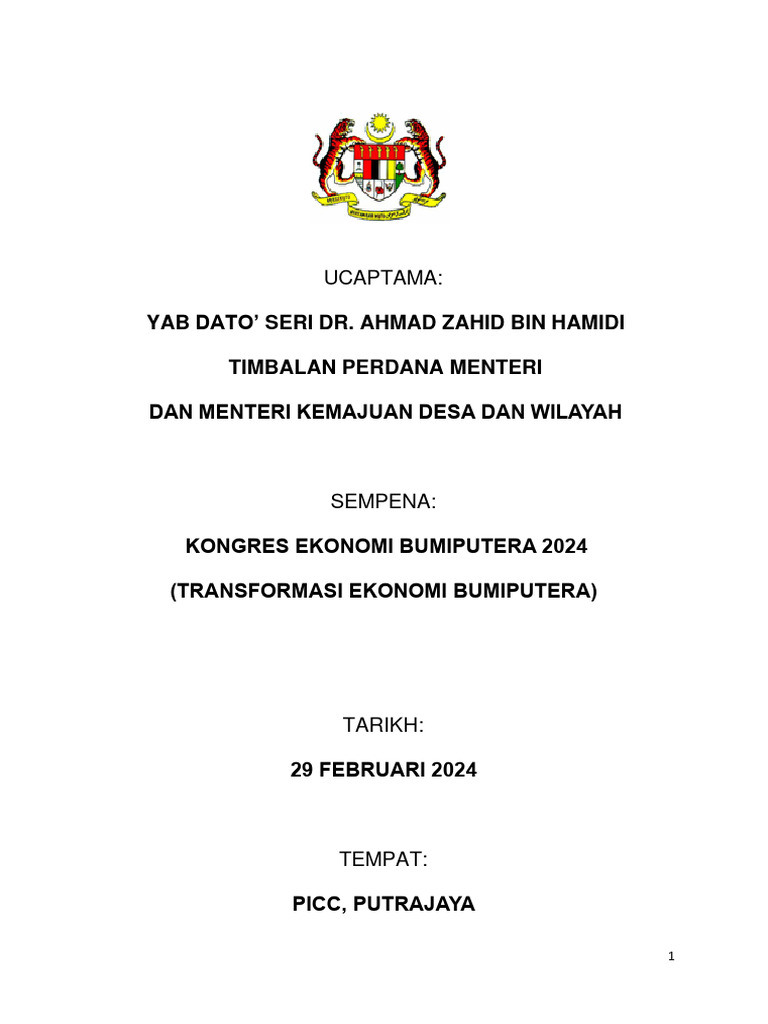 Ucaptama YAB TPM - Ucaptama | PDF