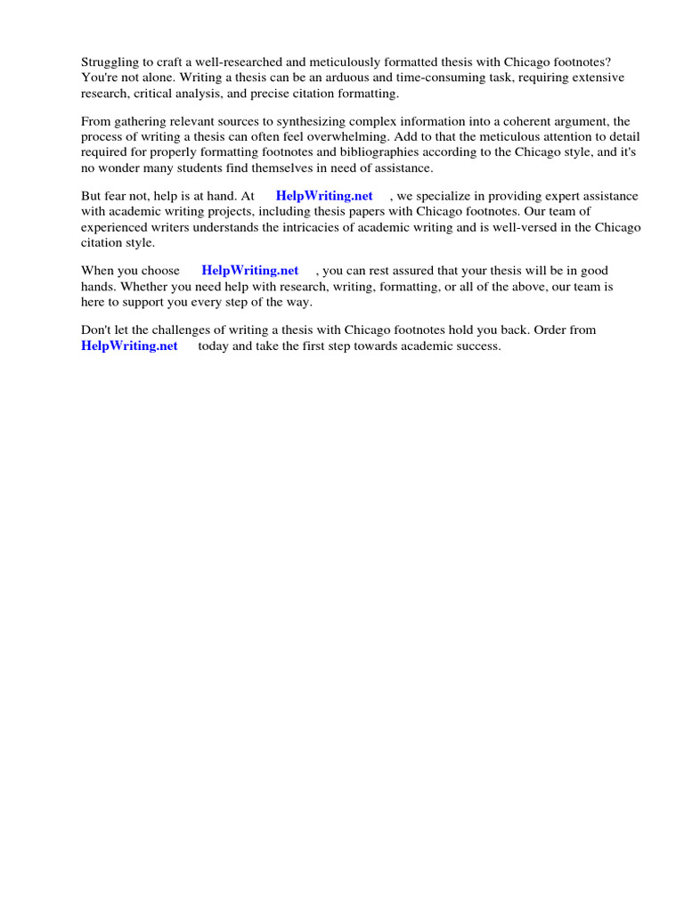 Chicago Footnotes Thesis Pdf