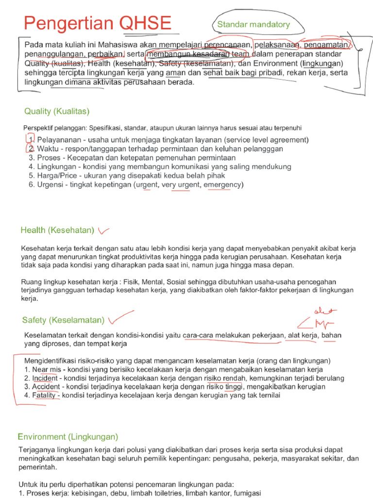 Sesi I QHSE - 8 Mar 2022 | PDF
