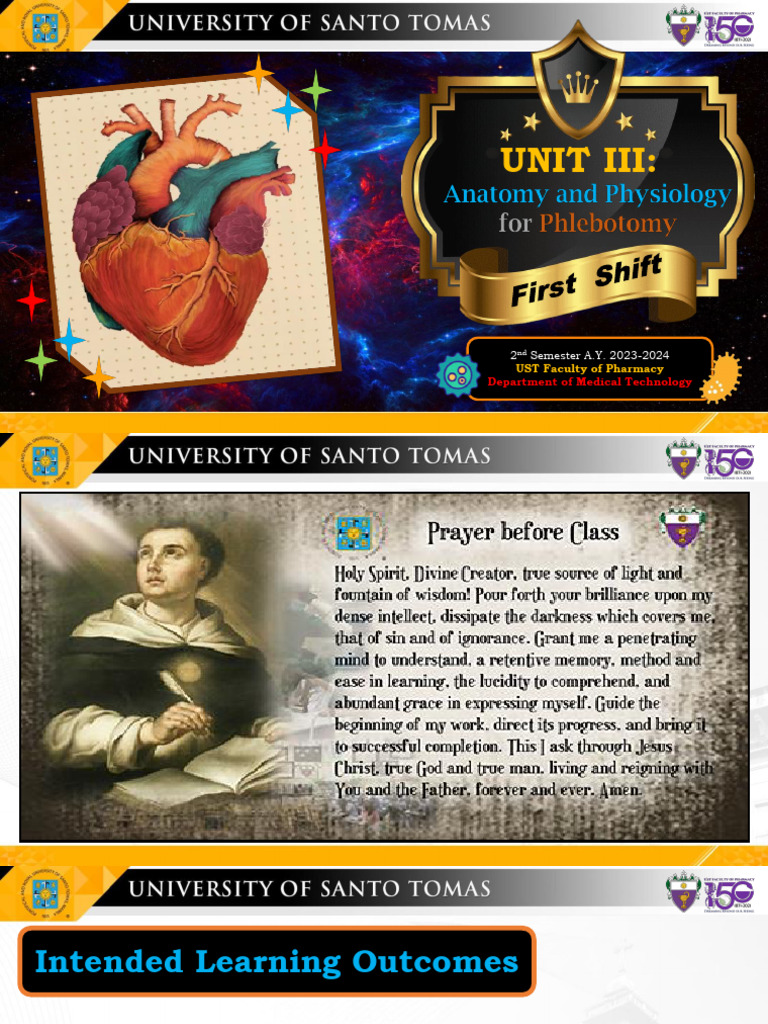 UNIT 3 - Anatomy and Physiology of For Phlebotomy | PDF | Heart | Blood