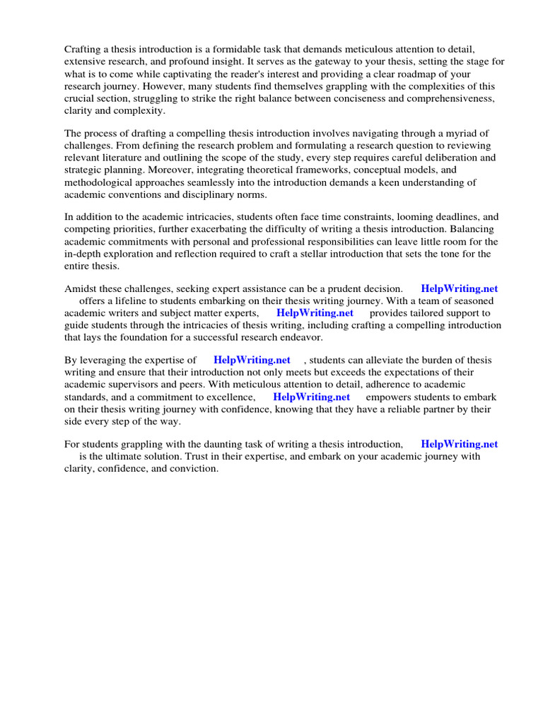 How To Do Thesis Introduction | PDF | Thesis | Essays