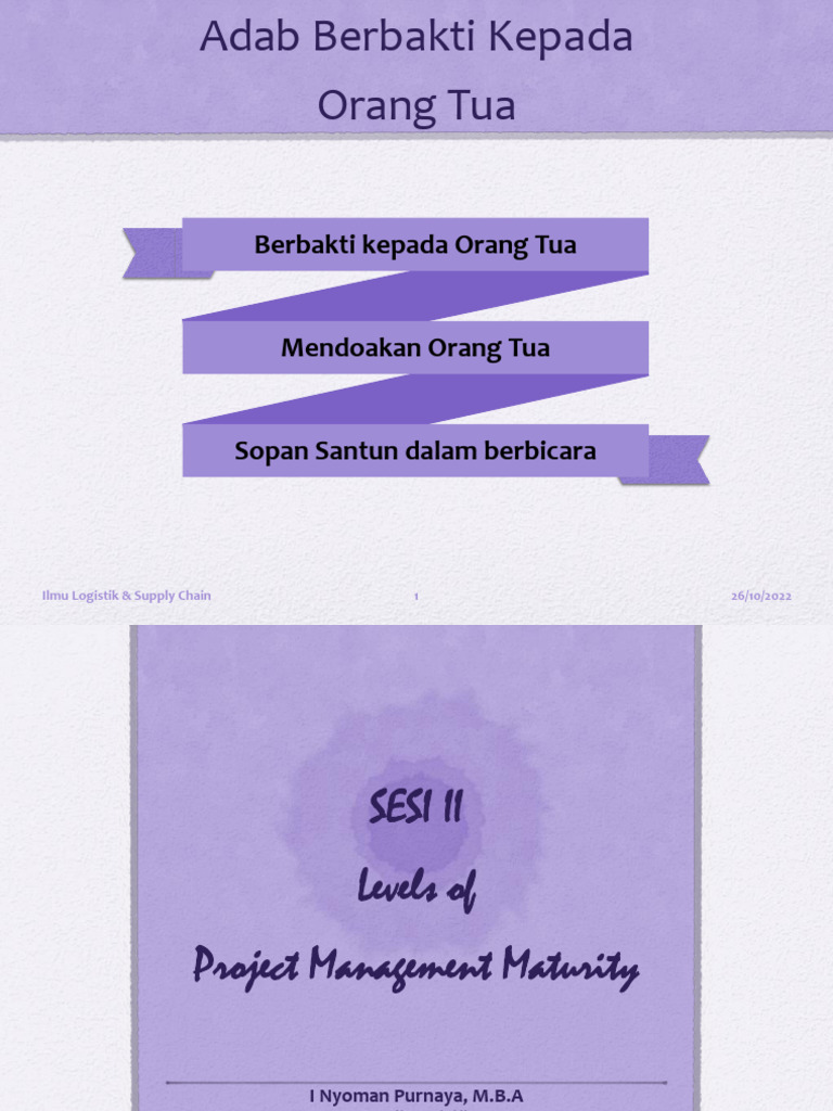 Sesi 2 - Project Management Maturity | PDF