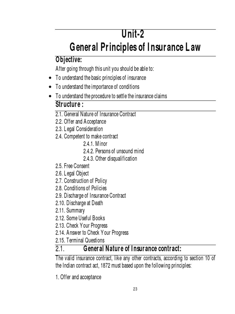 General Principles of Insurance Law | PDF | Law